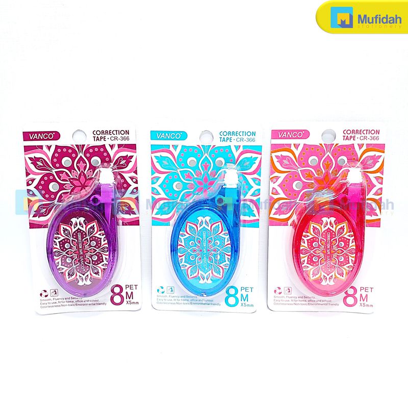 Tipe-X Kertas / Correction Tape CR-366 Vanco - Merah
