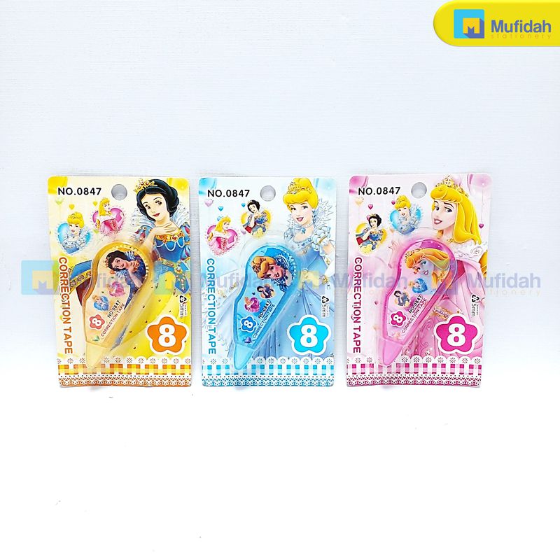 Tipe-X Kertas / Correction Tape 0847 Princess - Biru
