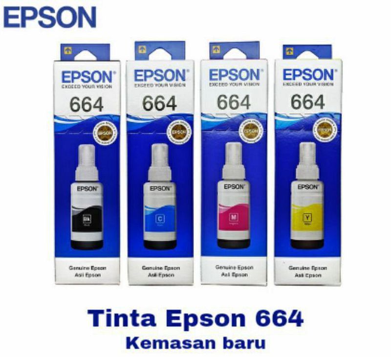 Tinta Epson 664 - Cyan/Biru