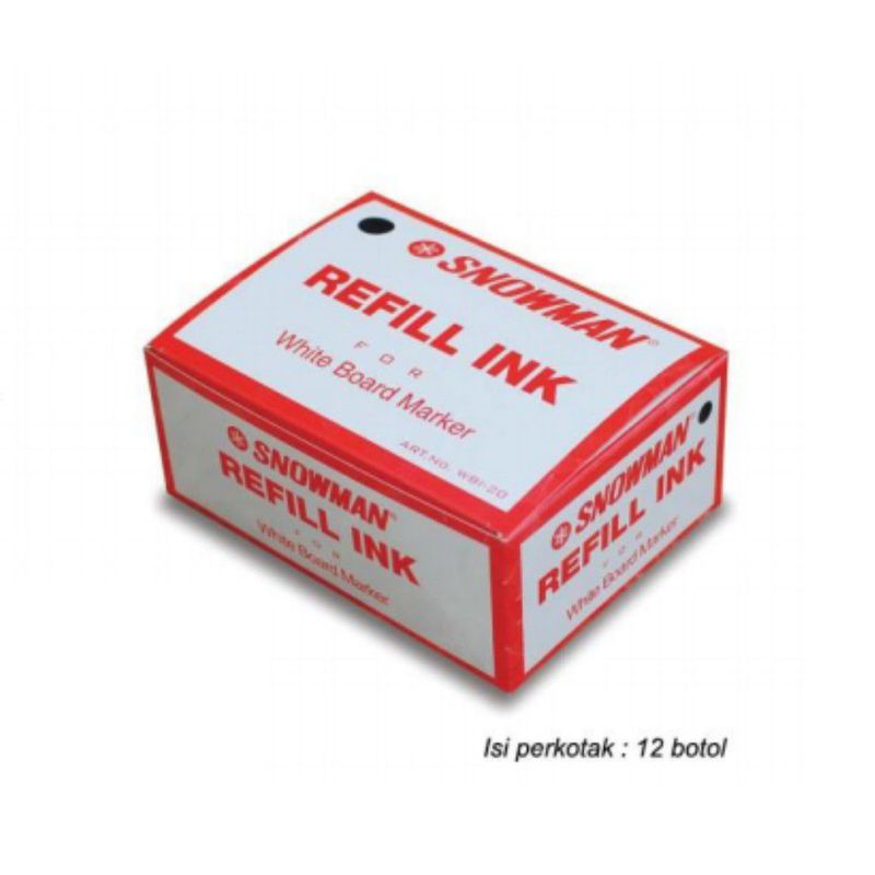 Tinta Spidol White Board Snowman Refill Ink Hitam