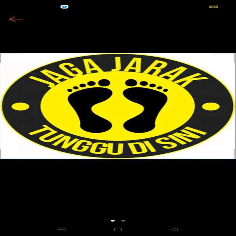 Sticker Kaki Jaga Jarak 20cm x 20cm