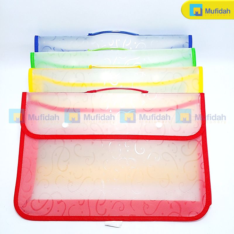 Map 2 Kancing Motif Bening Jenia - Biru