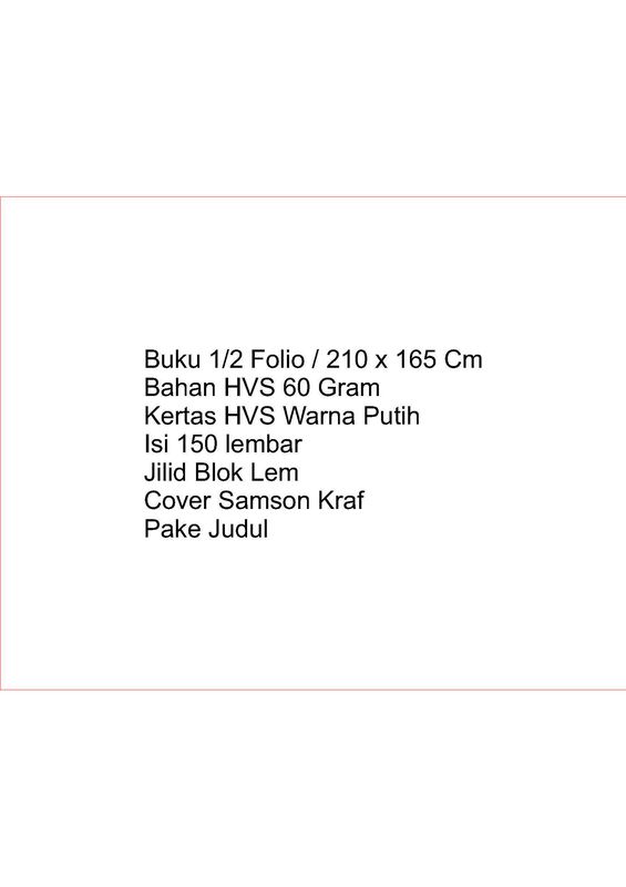 Cetak Buku 1/2 F4 Putih