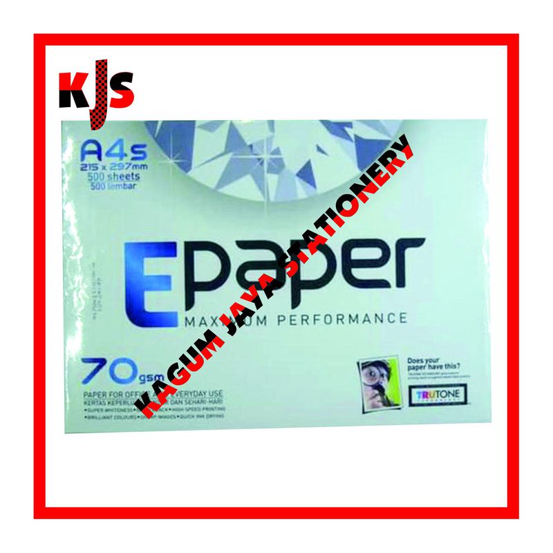 KERTAS HVS 70 GSM A4S E PAPER - KJS 020