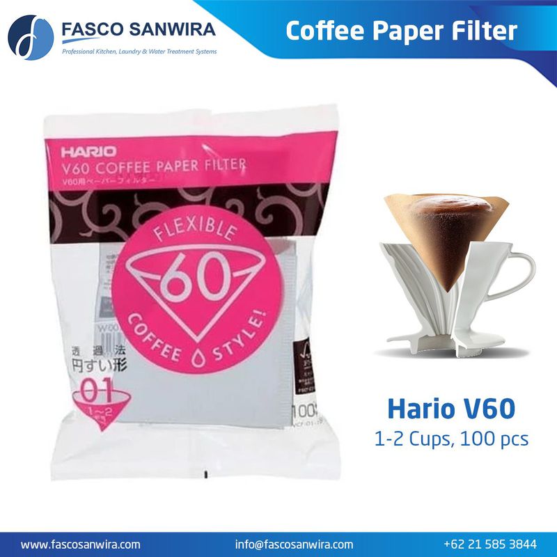 Cone Filters Hario 1-2 Cups 100 Pcs