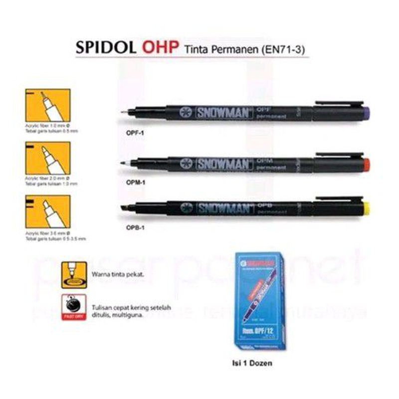 Spidol Snowman OHP (Marker) - OPF