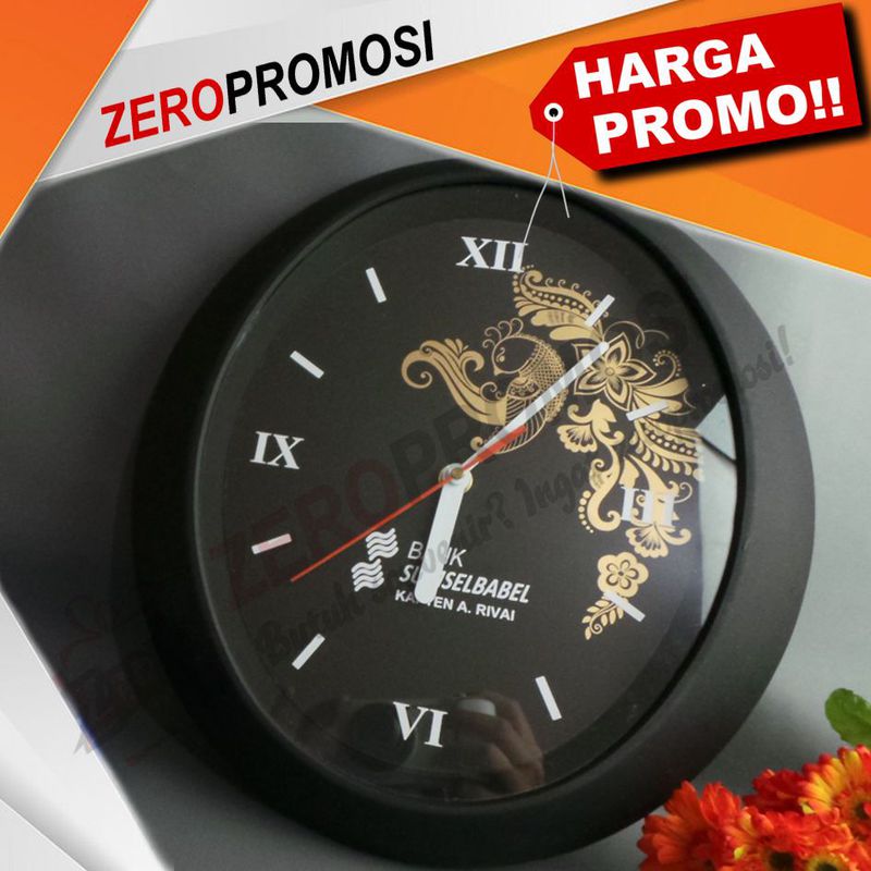 Jam Dinding Oval Cantik Bisa Custom Logo