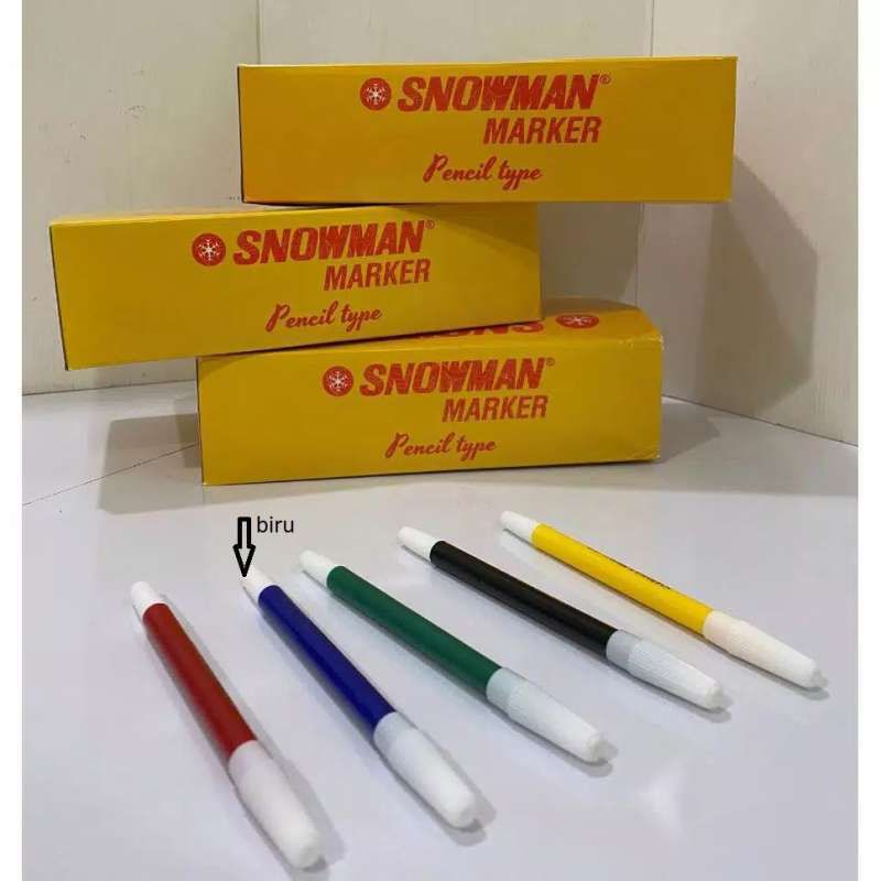 Spidol Kecil Snowman - Biru