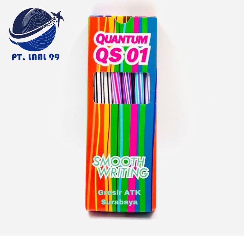 Bolpen Pulpen Bolpoin Standard Quantum QS 01 isi 12 pcs