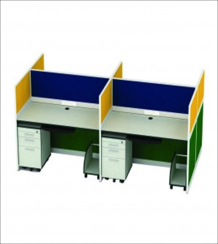 DWS 4-125 - Meja Workstation Partisi 4 Staff (tinggi 125cm)