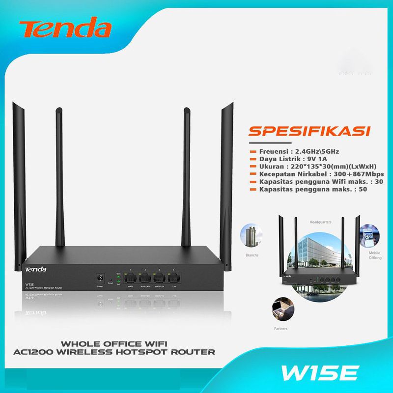 Tenda W15E Wireless Hotspot Router