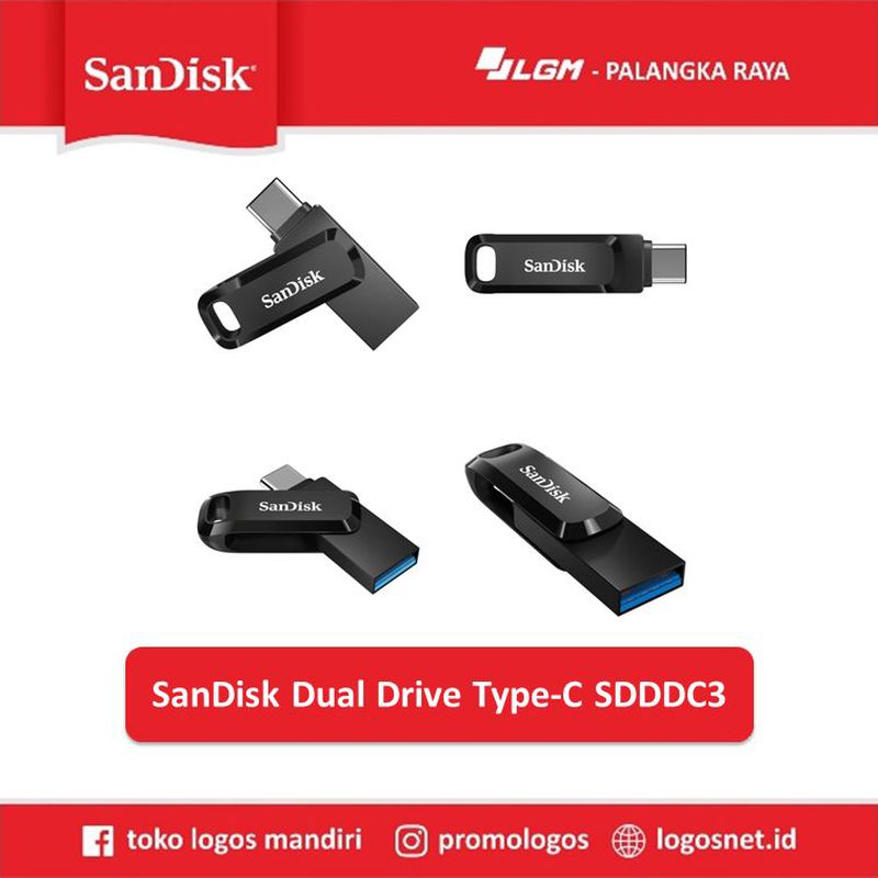 Flashdisk SanDisk Dual Drive Type C SDDDC3 - 128GB