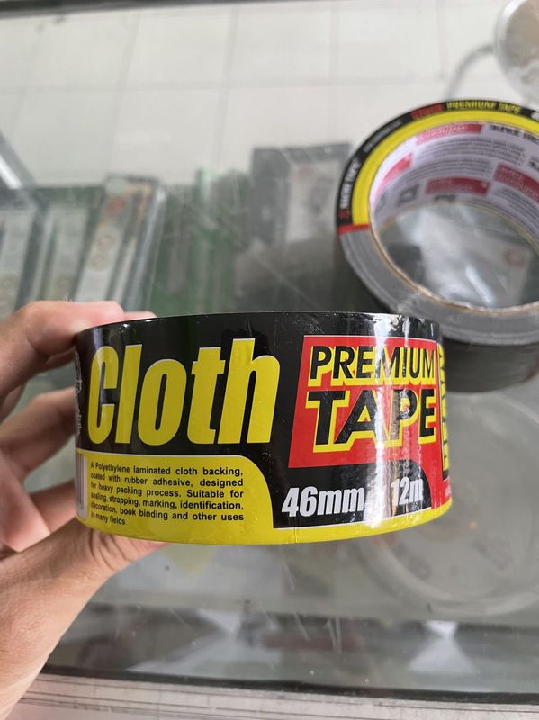 Lakban Kain Isolasi Hitam - Besar 4,6x1200