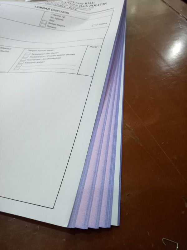 Cetak Lembaran Disposisi Spesifikasi : Ukuran 21,5 x 16, 5 cm ...