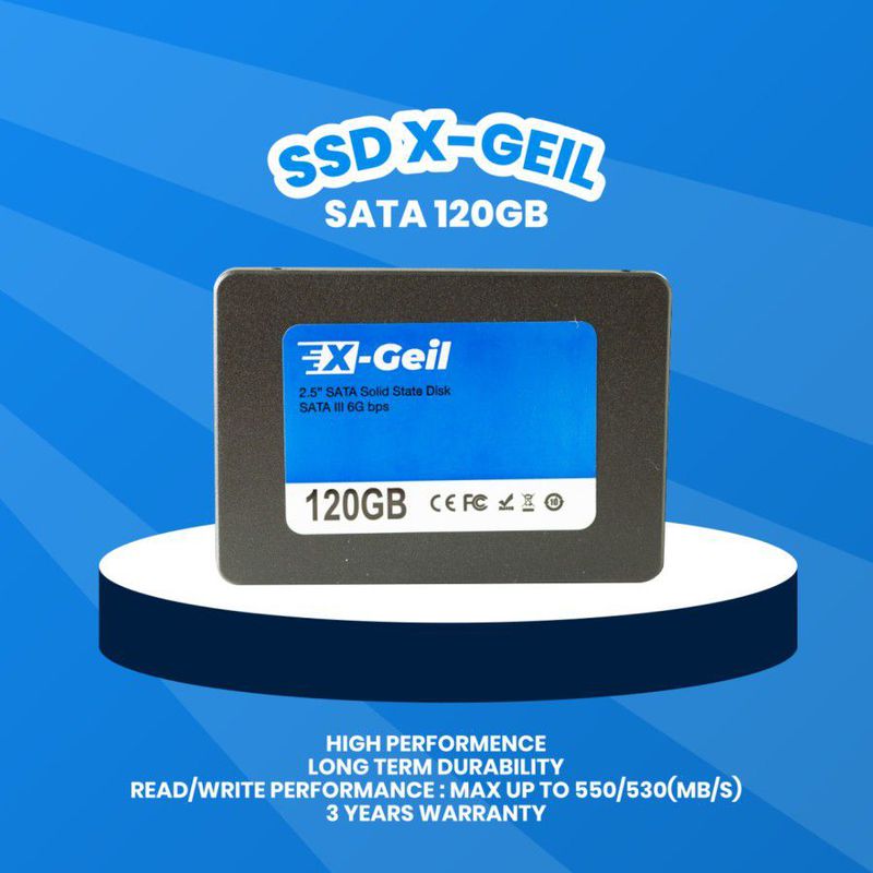 X-GEIL SSD 120GB SATA III GARANSI 3 TAHUN