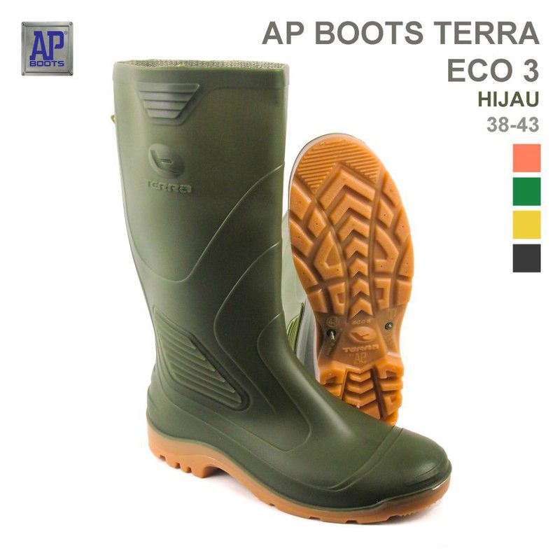 AP Boots TERRA ECO 3 Hijau - Sepatu Boot PVC - 42