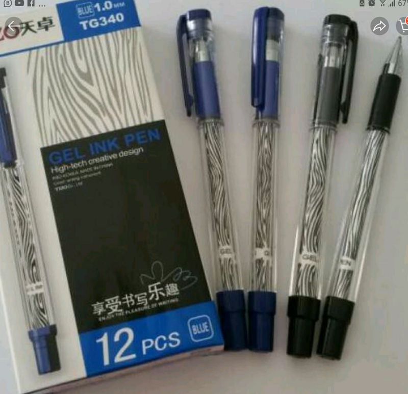 Tizzo Polpen Gel 1.0Mm - Hitam - Biru