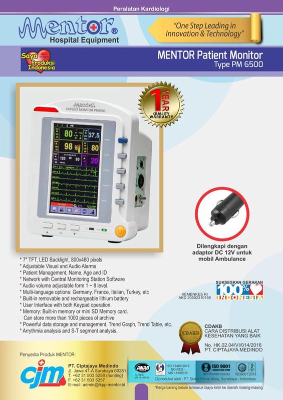MENTOR BEDSIDE MONITOR PM-6500