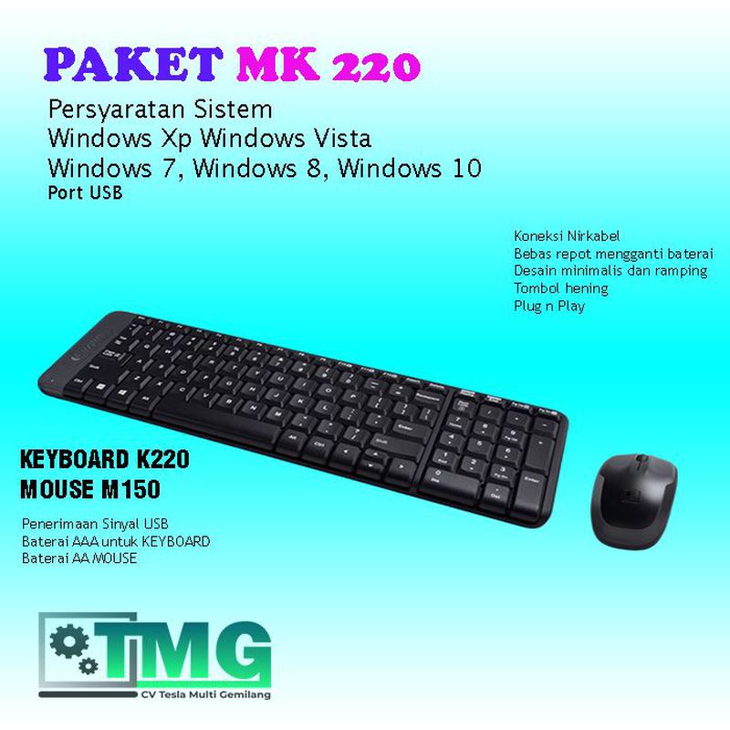 PAKET KEYBOARD & MOUSE MK-220