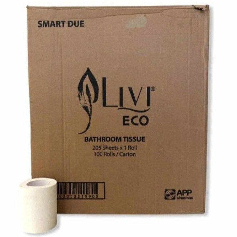 LIVI Tisue Roll Halus Evo SmartDue (side emboss) 205's (isi 100 roll)