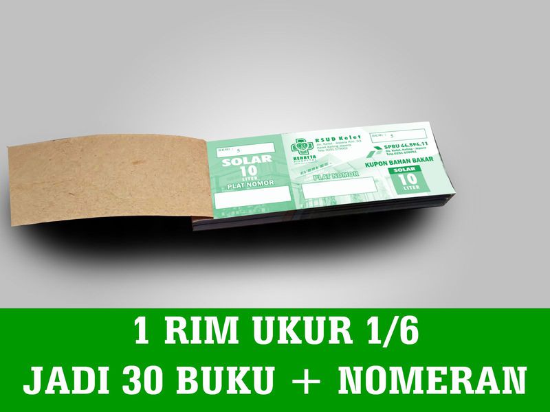 KUPON BBM CETAK 1 WARNA PLUS NOMERAN