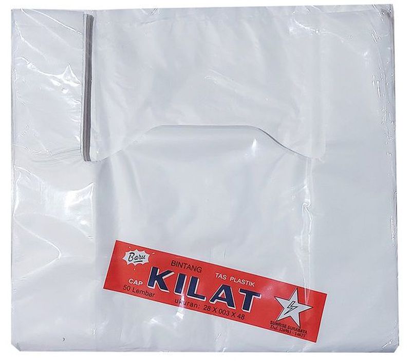 TAS PLASTIK BINTANG KILAT Uk. 28 x 48 x 0015 ISI 50 LEMBAR