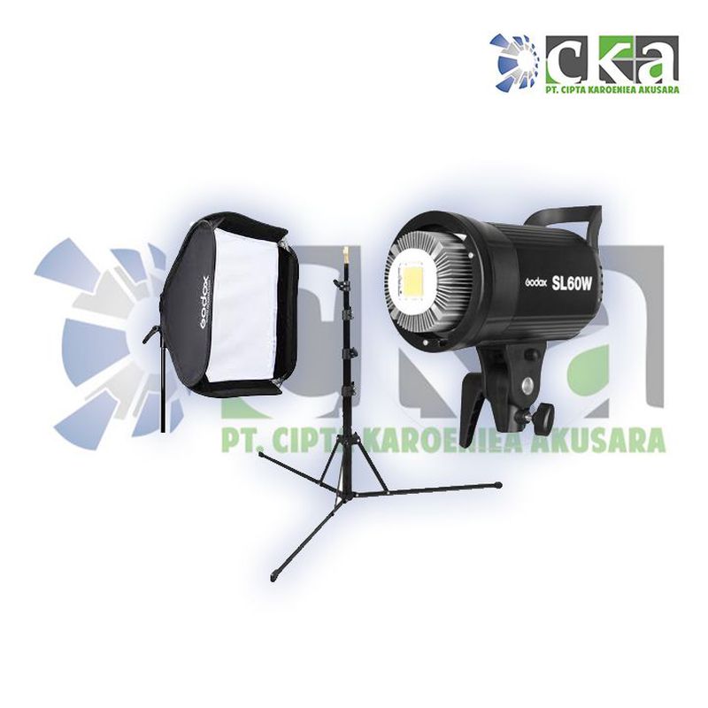 Godox ML60 LED Video Light Bundle plus aksesoris (Godox ML60 + Godox LS ...