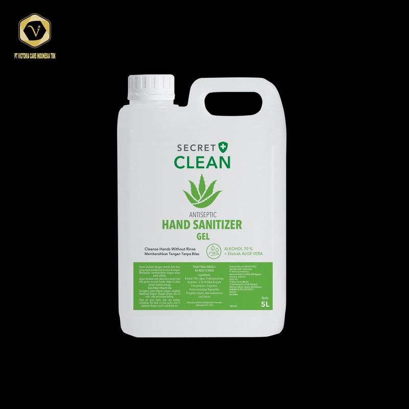 Secret Clean Hand Sanitizer Gel Ukuran 5 Liter, 500 ml, 50 ml, 38 ml ...