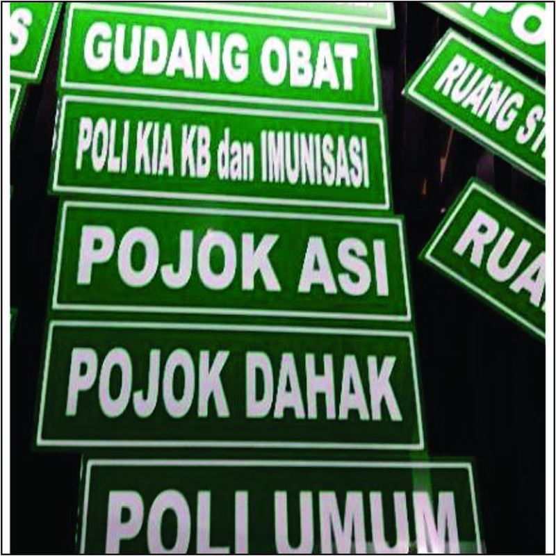 Papan akrilik + Sticker 20x40