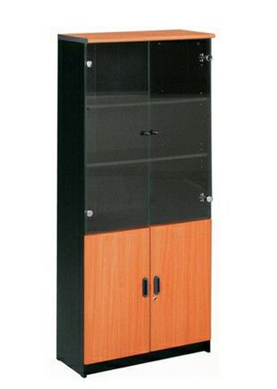 Lemari Arsip 2 pintu kaca, 2 pintu kayu