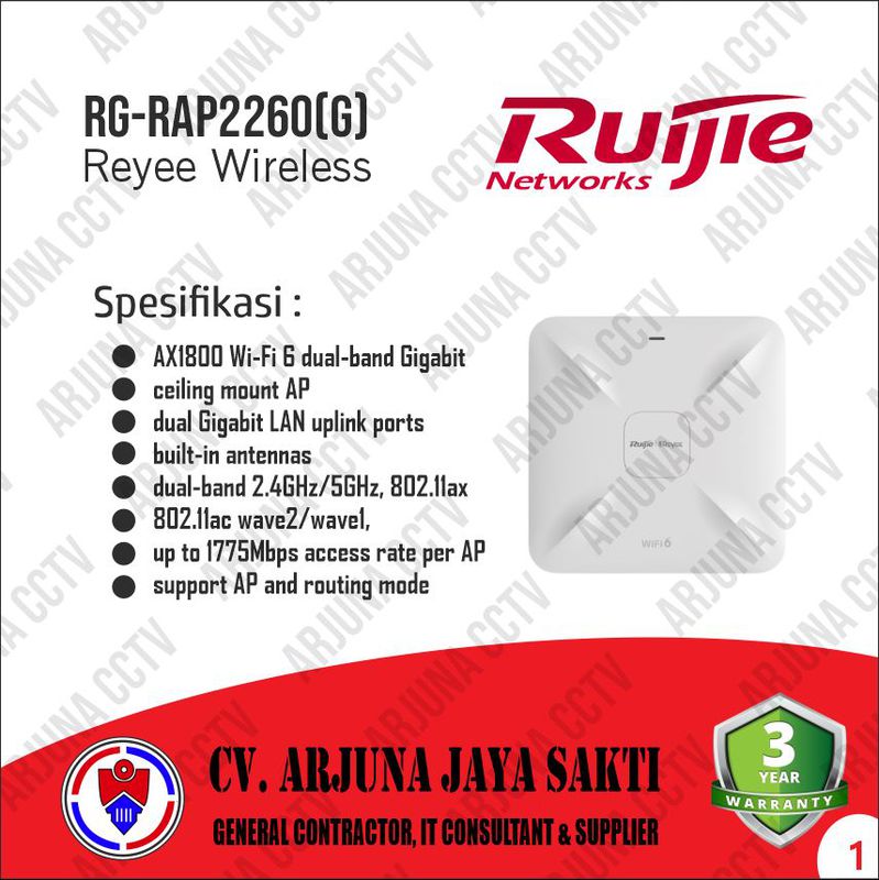 AX1800 Wi-Fi 6 dual-band Gigabit ceiling mount Acees Point Ruijie Reyee ...