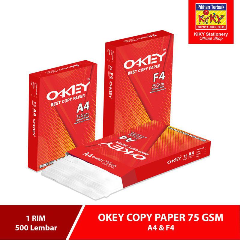 KERTAS HVS A4 75Gsm, OKEY KIKY