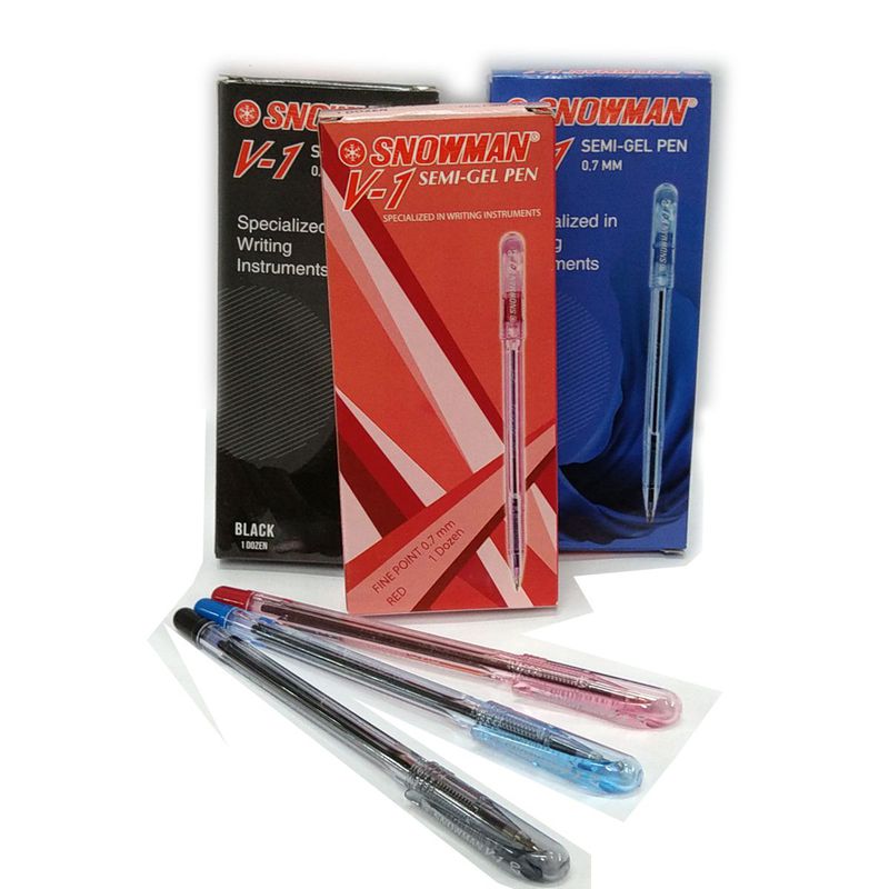 BALLPOINT SNOWMAN V-1 - Biru
