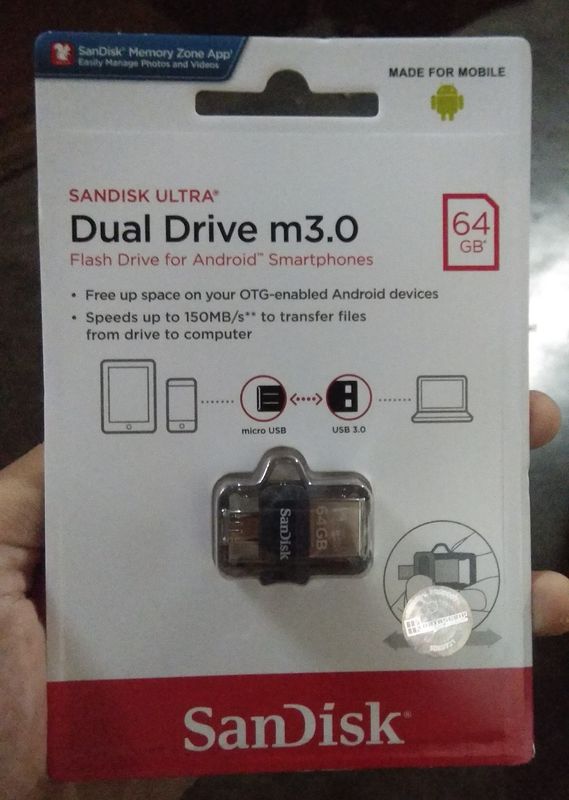 Flashdisk OTG Ultra Dual Drive m3.0 Sandisk Micro 64GB