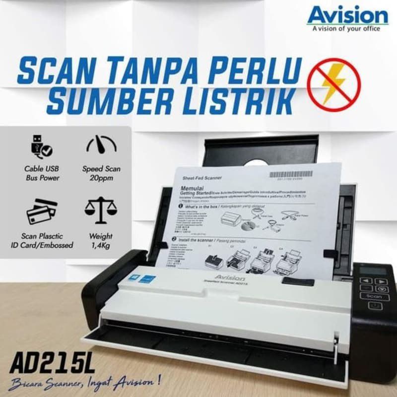Scanner Avision AD215L ADF Duplex 20 ppm - Garansi Resmi
