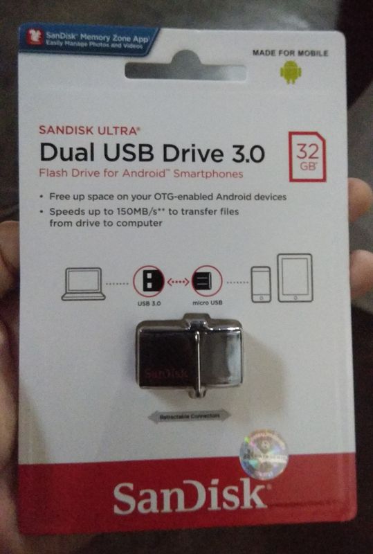 Flashdisk OTG Ultra Dual Drive 3.0 Sandisk Micro 32gb