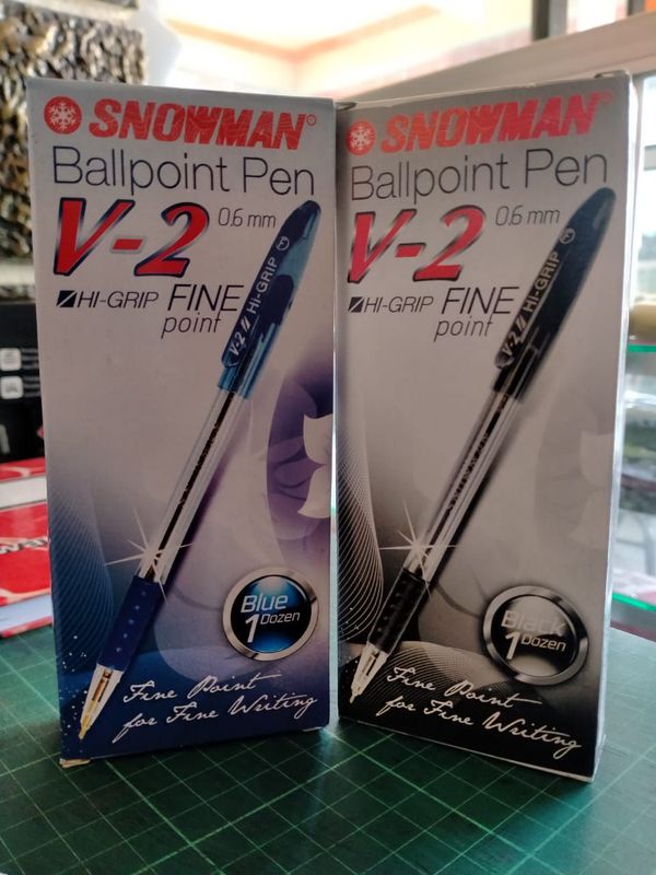 Ballpoint Snowman v-2 0,6 mm HI-GRIP FINE point - Biru