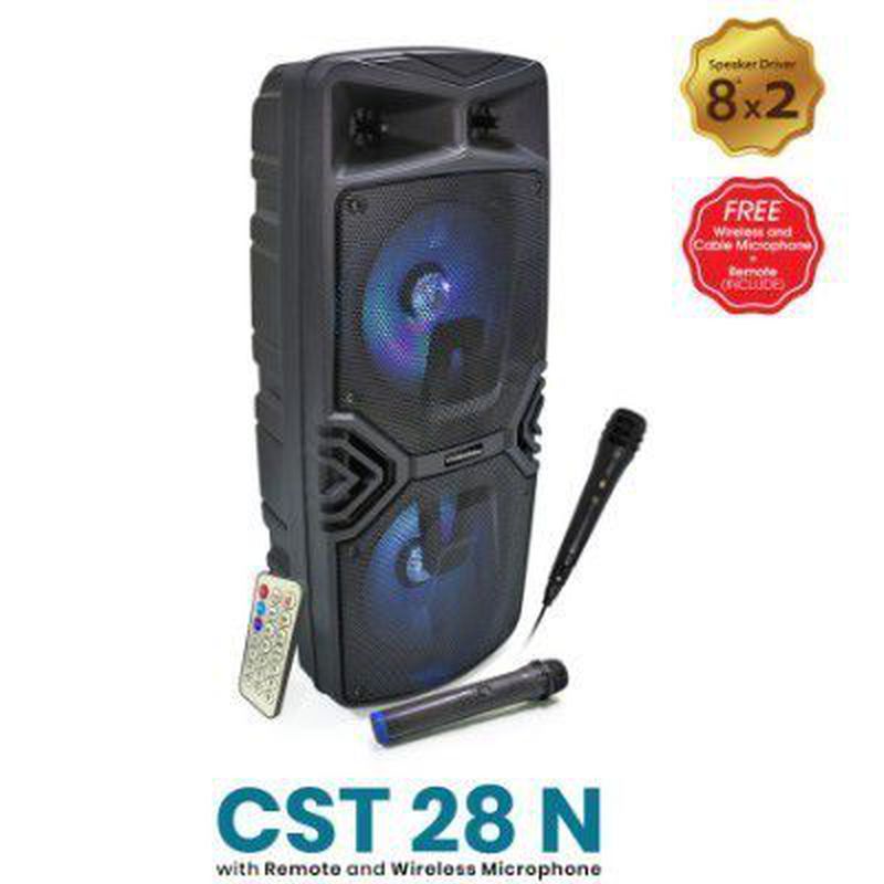 SPEAKER KARAOKE BLUETOOTH SIMBADDA CST 28N BONUS 2 MIC (WIRELESS)
