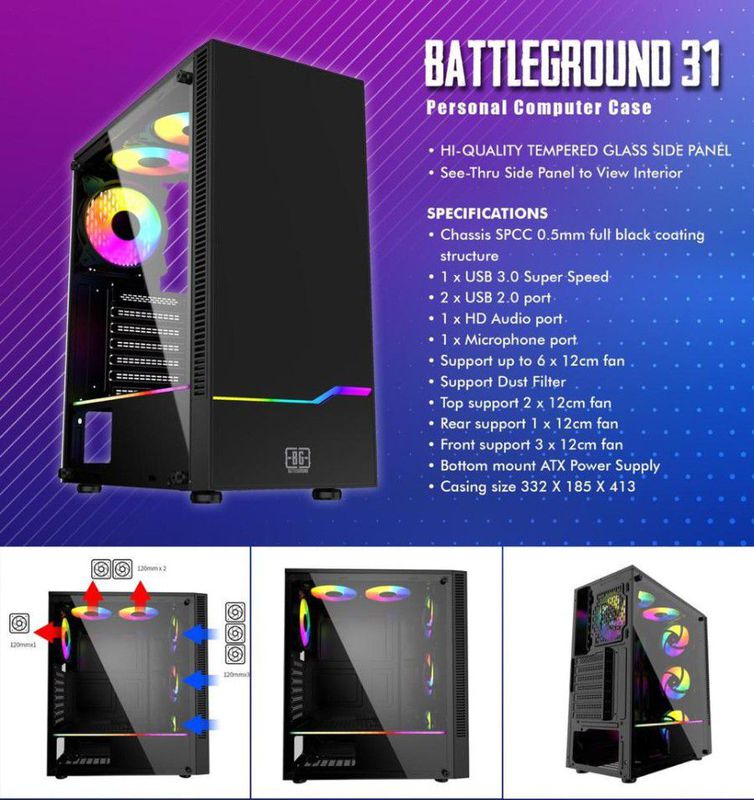 Simbadda Battleground 31 BG-31 Gaming Case