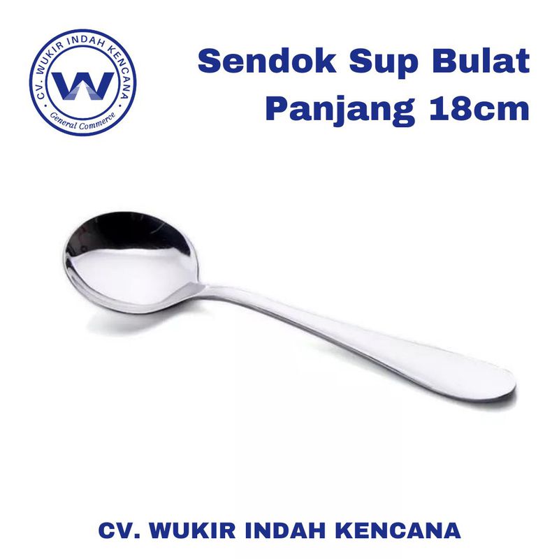 Sendok Soup Bulat Panjang 18,5cm