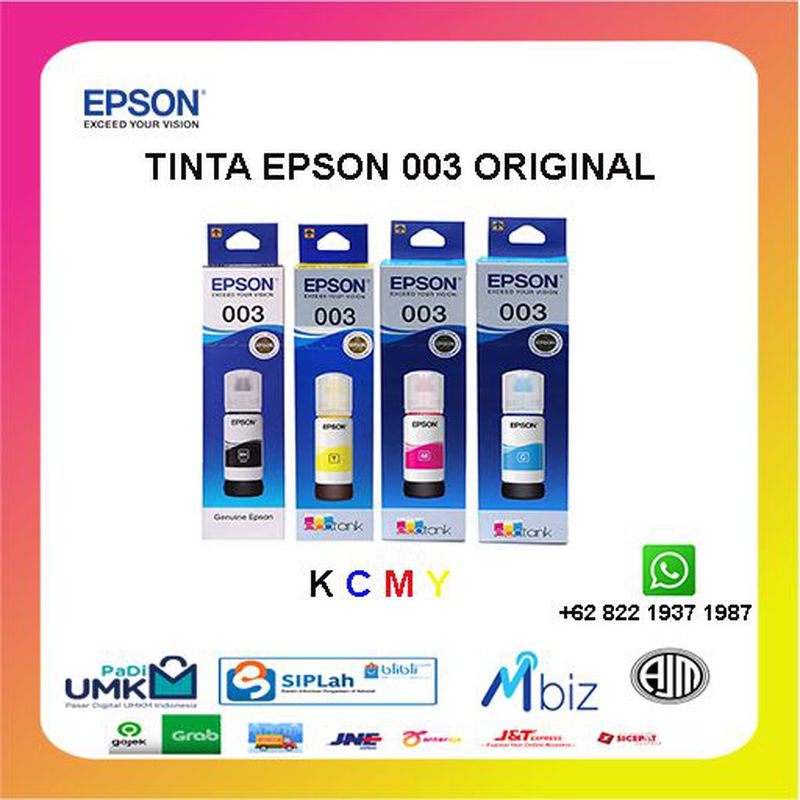 Tinta Epson 003 Original - Biru