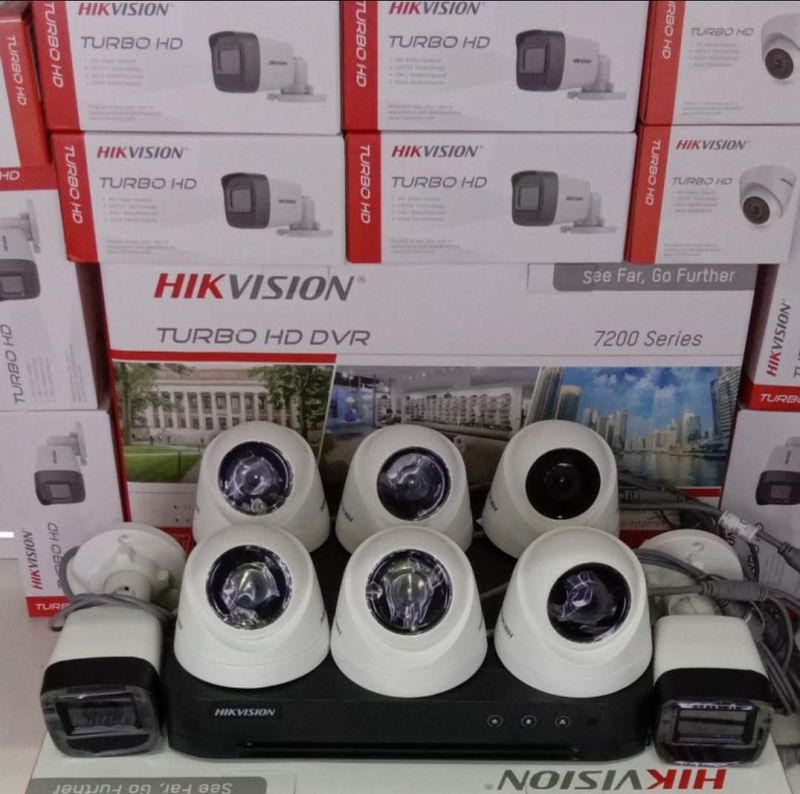 PAKET CCTV HIKVISION 8 CHANNEL 8 CAMERA 5 MP SIAP PAKAI (TERMASUK ...