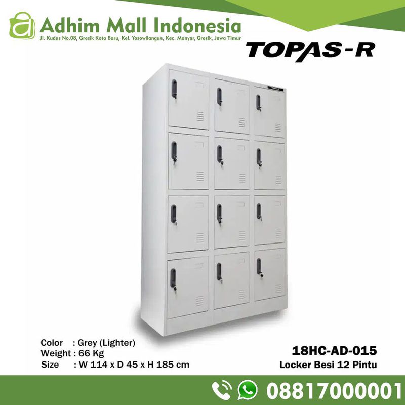 LOCKER BESI 12 PINTU TOPAS