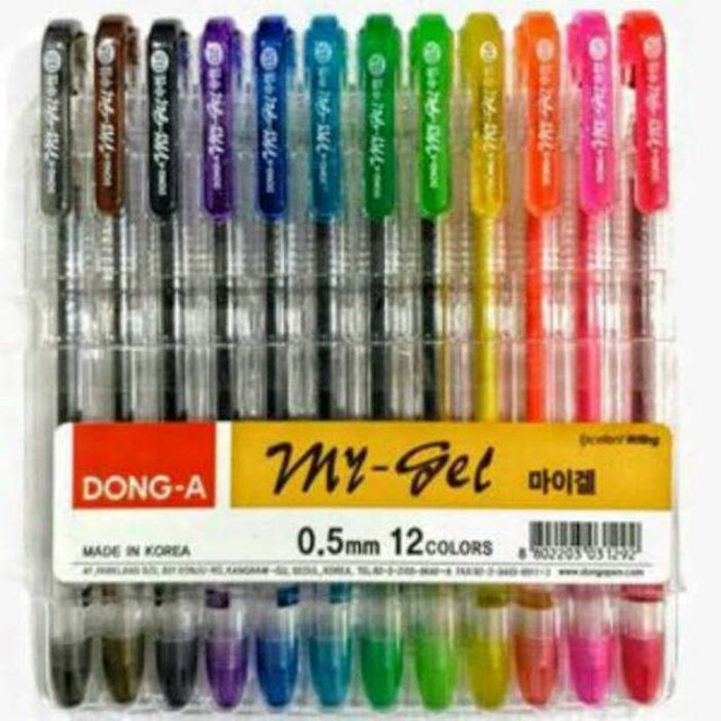 Pulpen / Pulpen Buku Tulis / PULPEN MY GEL 12 WARNA