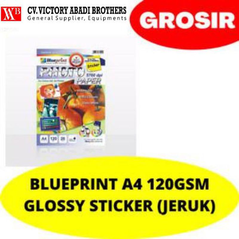 BLUEPRINT A4 120GSM GLOSSY STICKER JERUK