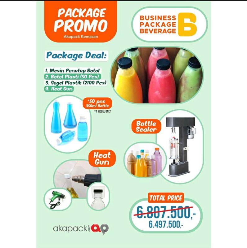 Paket Usaha Kemasan Minuman botol / Bussiness Package Beverage Promo