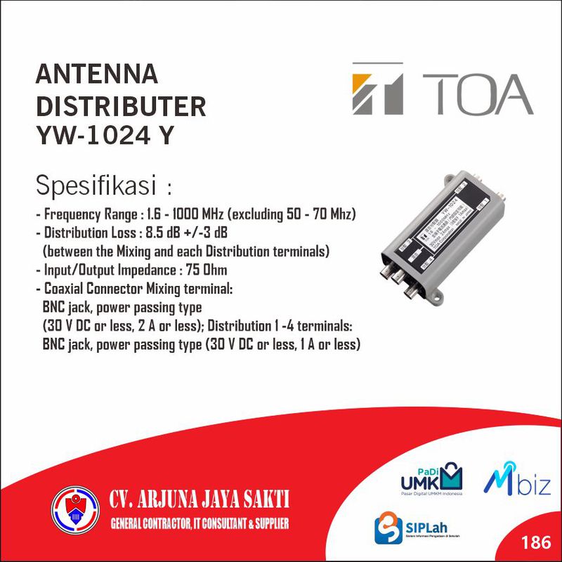TOA ANTENNA DISTRIBUTER YW-1024 Y
