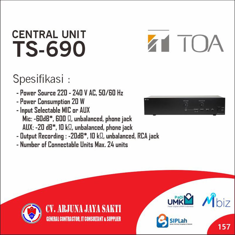 TOA CENTRAL UNIT TS-690