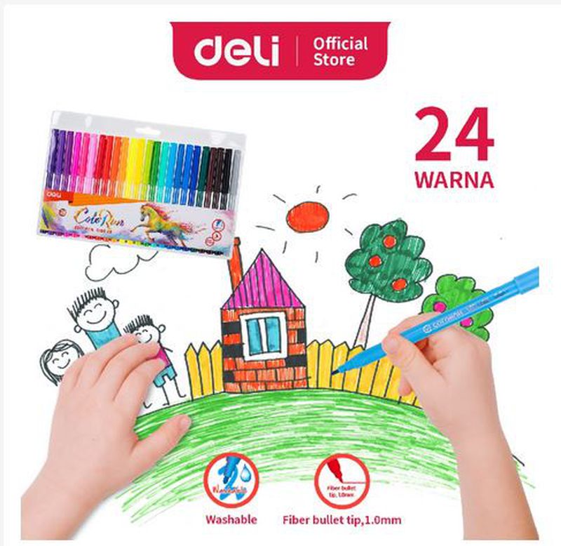 CRAYON DELI 24 COLOR PER PACK
