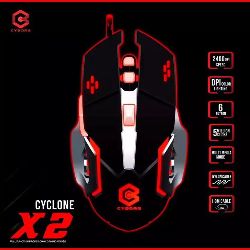 MOUSE CYBORG GAMING X2 CYCLONE